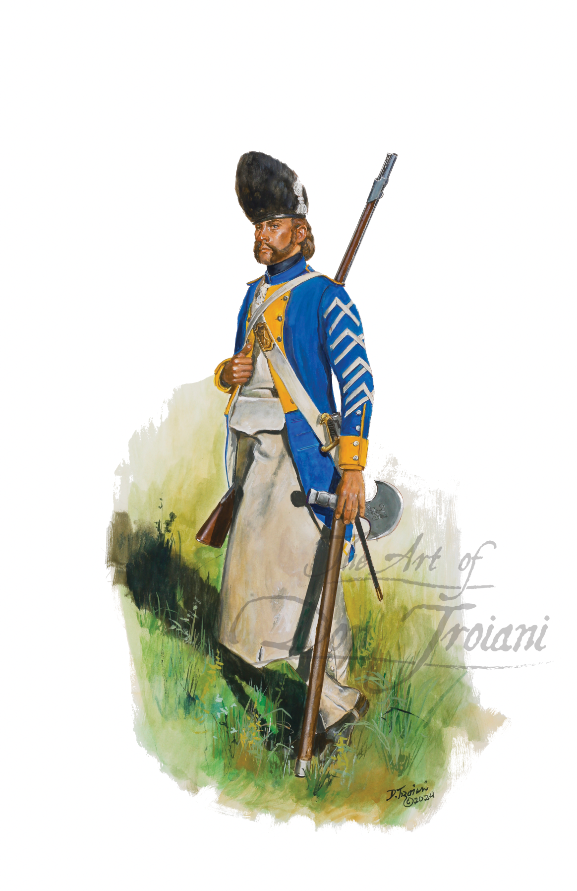 A French Sapper (Charpentier) of the Royal Deux-Ponts Regiment 1781 ...